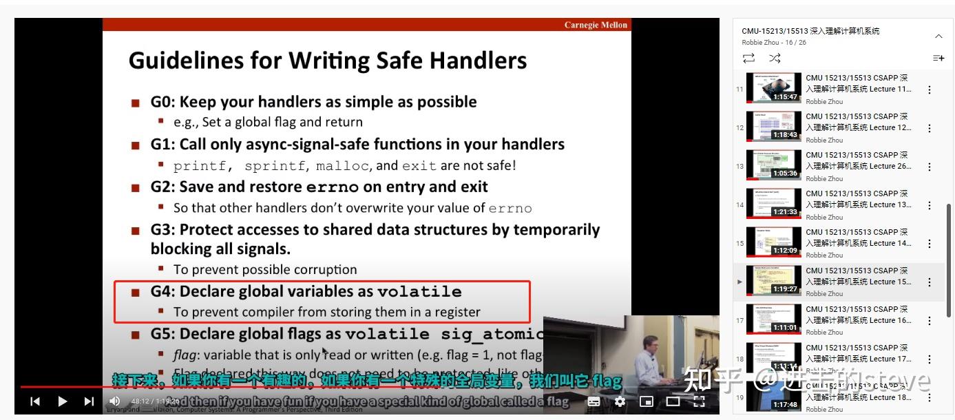 CMU 15513 CSAPP | 深入理解计算机系统 | Lecture 15 Exceptional Control Flow Signals and Nonlocal Jumps - 知乎