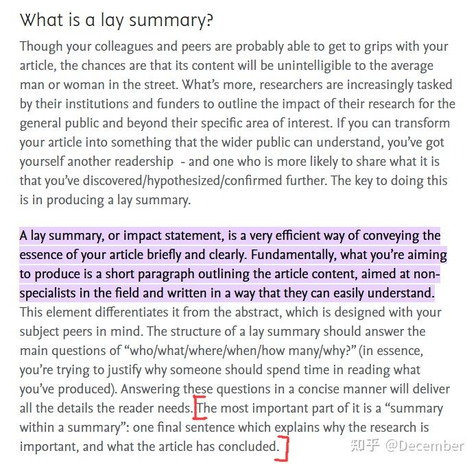 易被忽略的投稿材料！Lay Summary和Running Head - 知乎