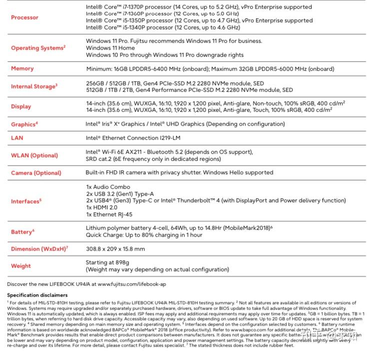 2023年富士通笔记本发布新商务旗舰本LIFEBOOK U94/A系列 - 知乎