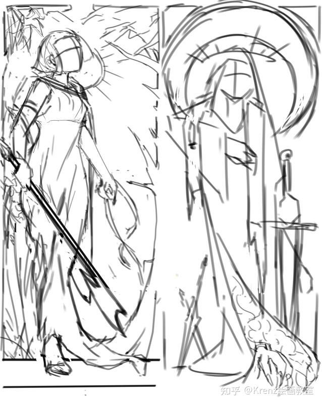 Krenz绘画教室【优秀作业心得】动态与构成-0124 - 知乎