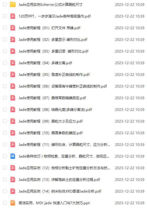 Jade 8.59G超全资料免费领，XRD神器轻松掌握 - 知乎