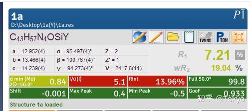 CheckCIF-验证报告中的结构图 - 知乎
