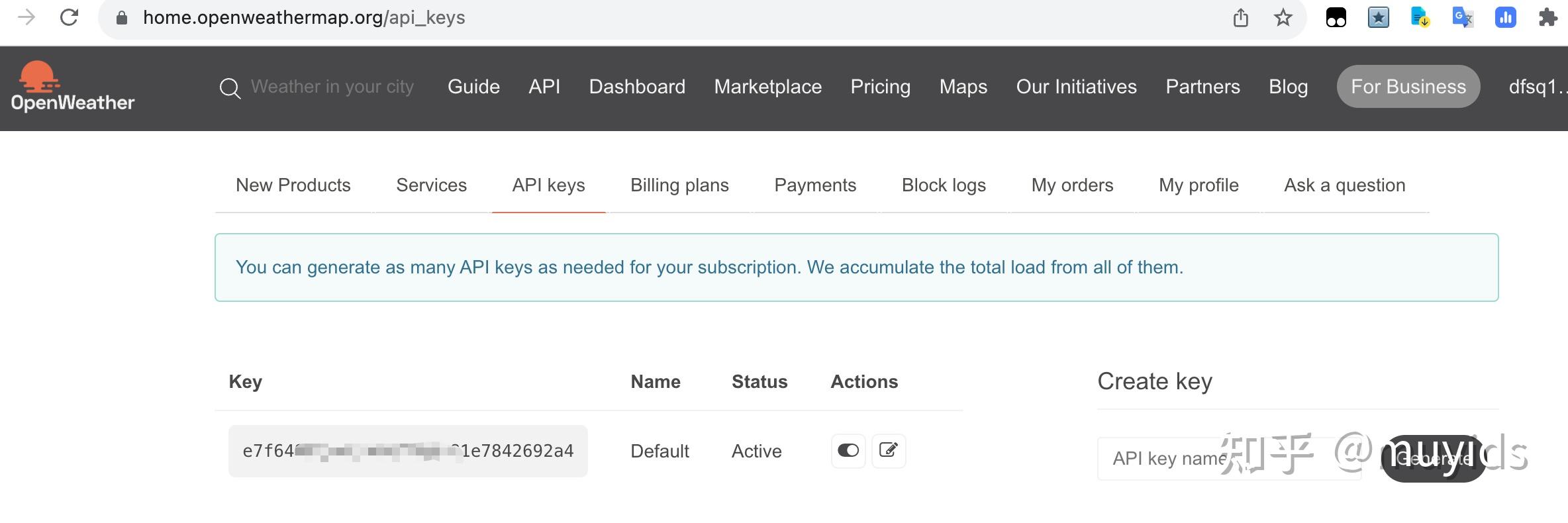 OpenWeatherMap天气API申请 - 知乎