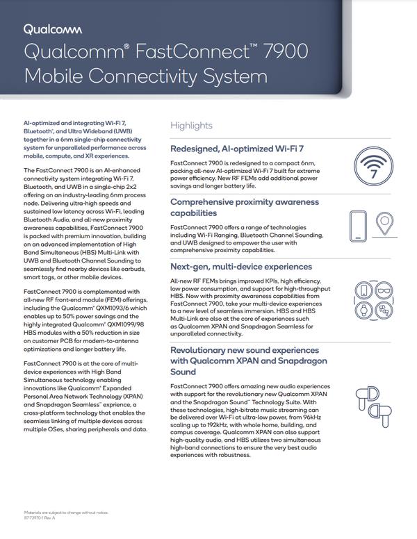首个AI增强的Wi-Fi系统FastConnect 7900发布，集成蓝牙和超宽带技术 - 知乎