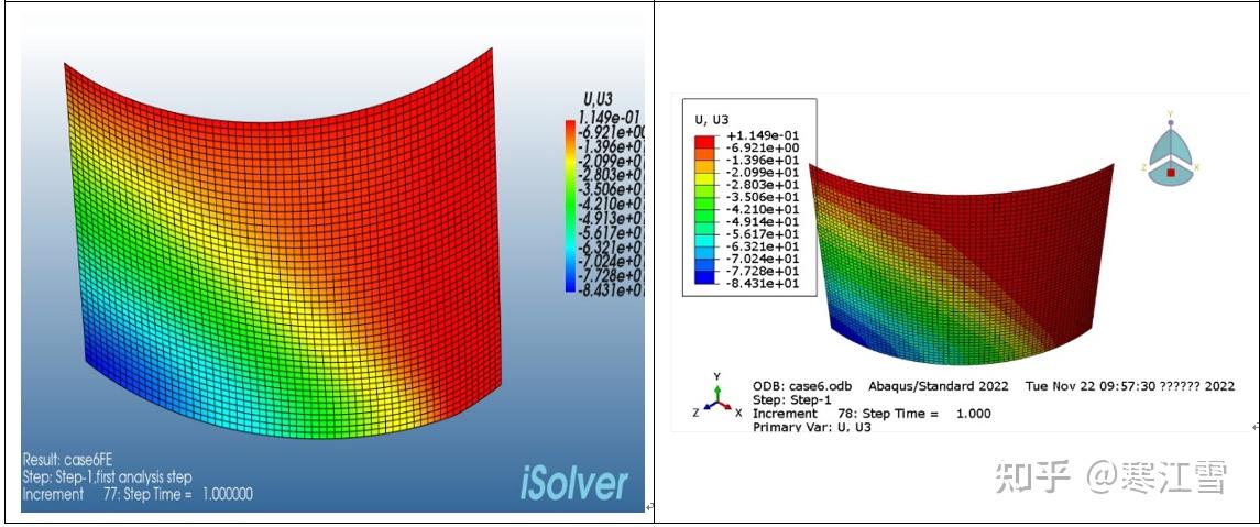 【iSolver案例分享40】壳单元几何非线性Benchmark校核01 - 知乎