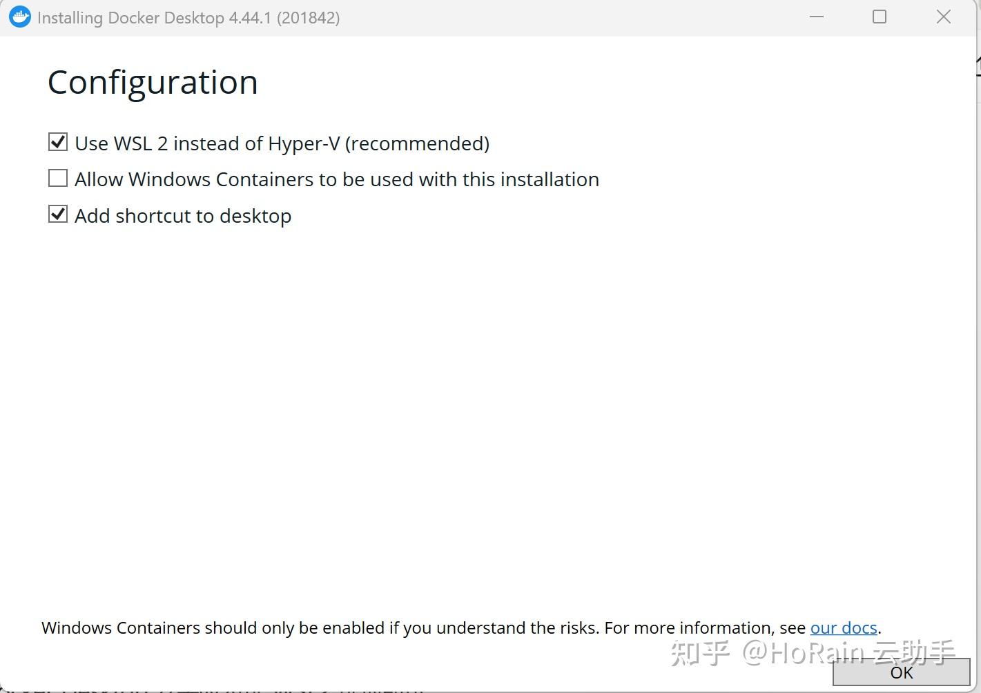 HoRain云--Windows 环境下安装 Docker 的详细教程（超详细图文） - 知乎