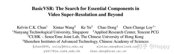 视频超分新标杆 | BasicVSR - 知乎