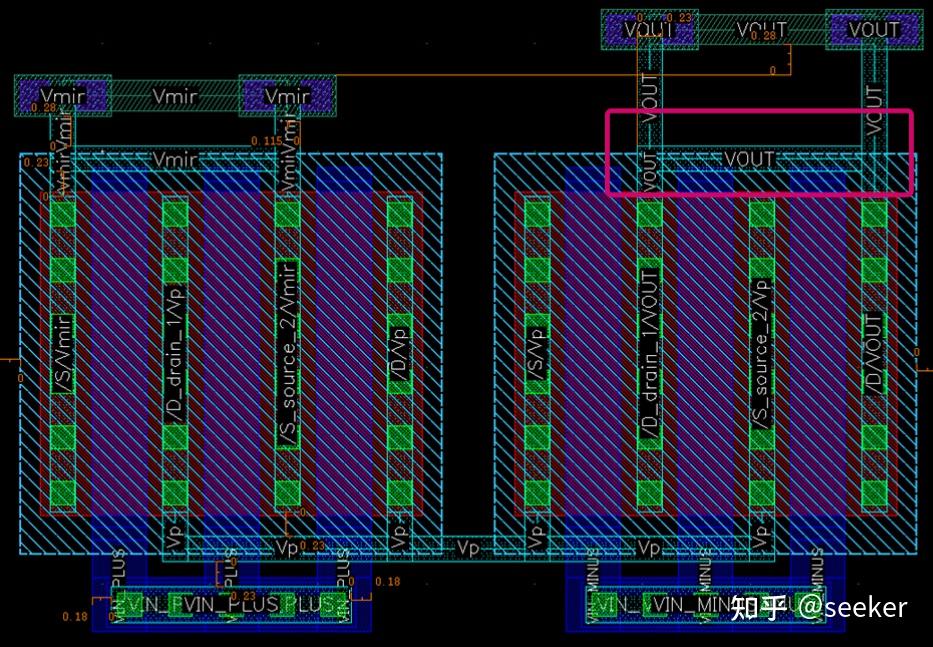 差分运放（5管OTA） Cadence电路搭建+仿真+版图设计 差分放大电路 - 知乎