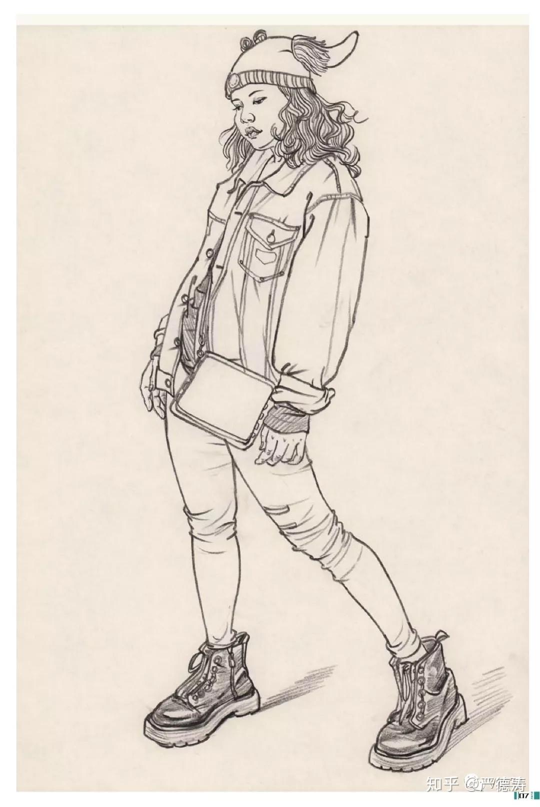 速写 | 线性速写人物动态临摹参考素材图片 - 知乎