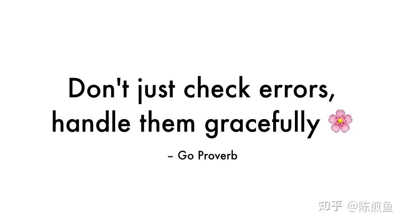 Go 只会 if err != nil？这是不对的，分享这些优雅的处理姿势给你！ - 知乎