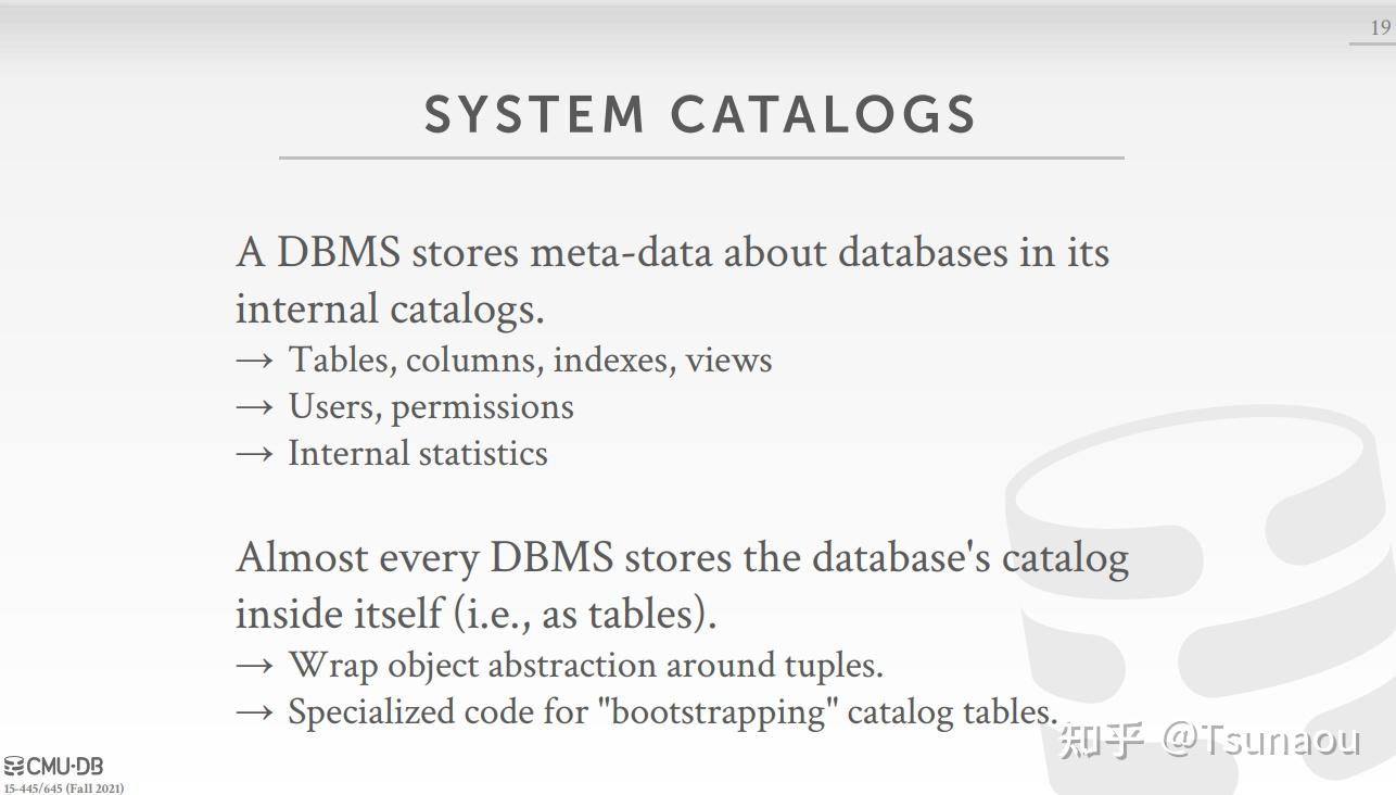 CMU-15-445 Intro to Database Systems 学习笔记 - 知乎