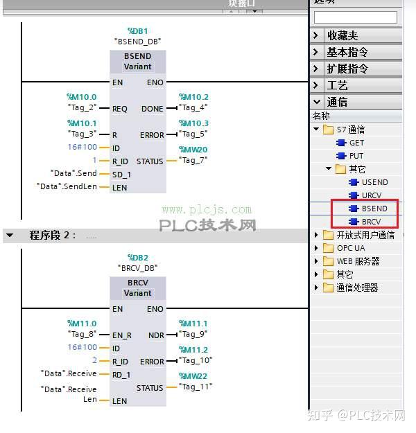 [西门子PLC] S7-1500 和S7-400 S7双边通信(借助 BSEND/BRCV ) - 知乎