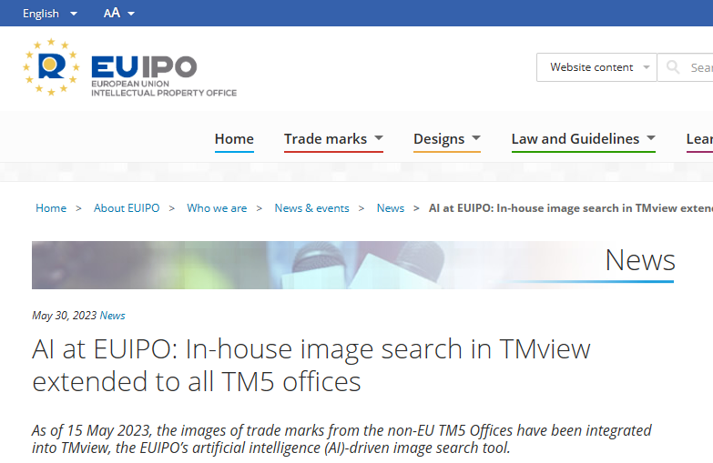 EUIPO图像检索工具扩展至TM5，并推出商标预估功能 - 知乎