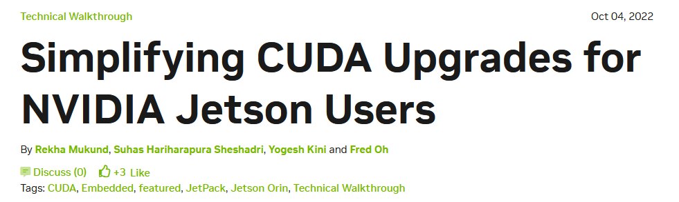 NVIDIA Jetson 上可以兼容多个CUDA版本了？ - 知乎