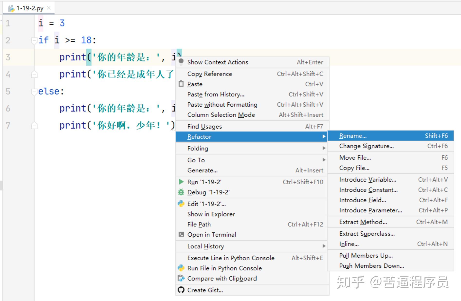 Python中批量修改变量名太费劲？Pycharm中使用重命名一次搞定 - 知乎