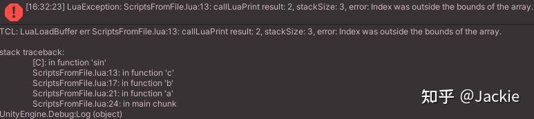 在Unity Tolua#下Dump Lua Stack using C/C# - 知乎