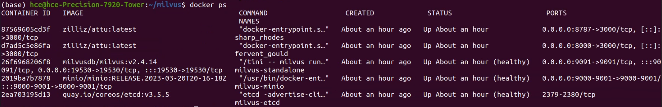 Ubuntu 20.04 部署向量数据库 Milvus + Attu - 知乎