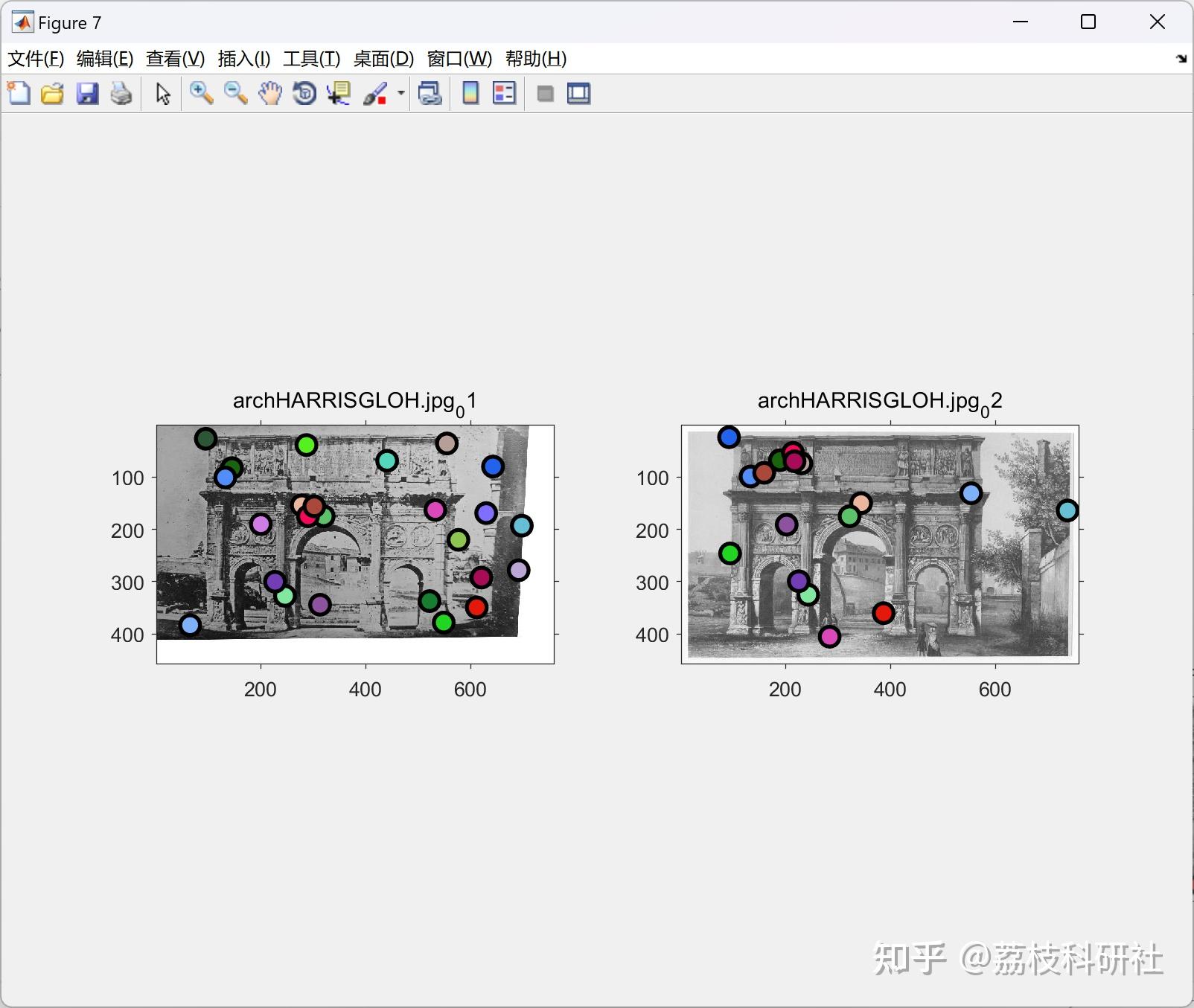 【计算机视觉、关键点检测、特征提取和匹配】基于sift、pca Sift和gloh算法在不同图像之间建立特征对应关系，并实现点匹配算法和图像匹配（matlab代码实现） 知乎