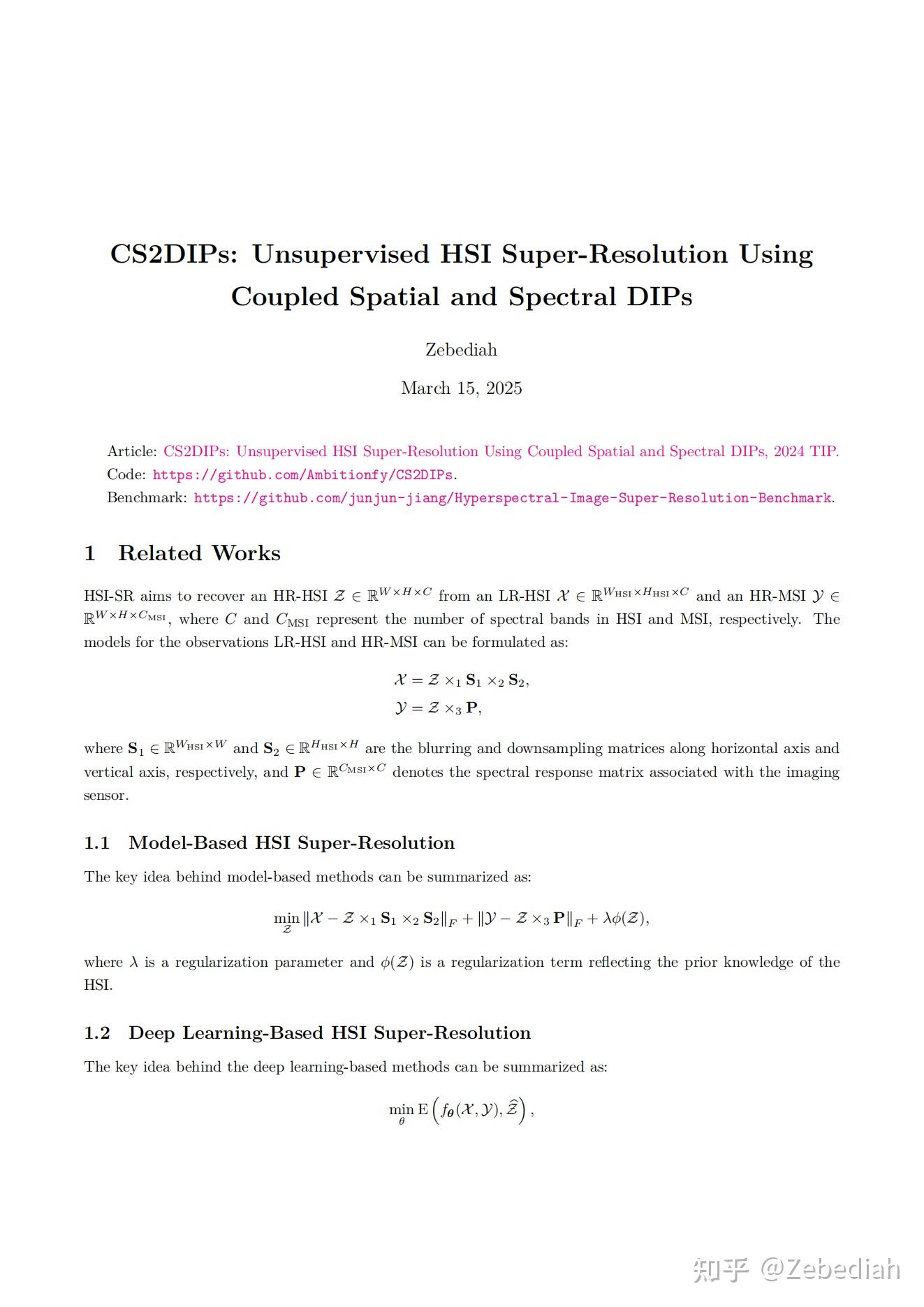 24TIP: CS2DIPs - 知乎