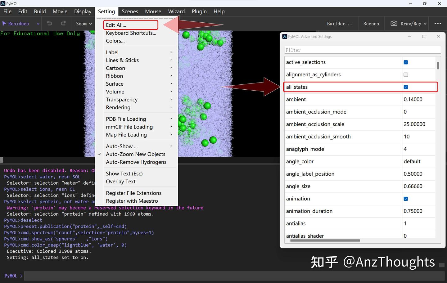 【PyMOL】使用PyMOL制作单分子MD模拟的轨迹动画 - 知乎