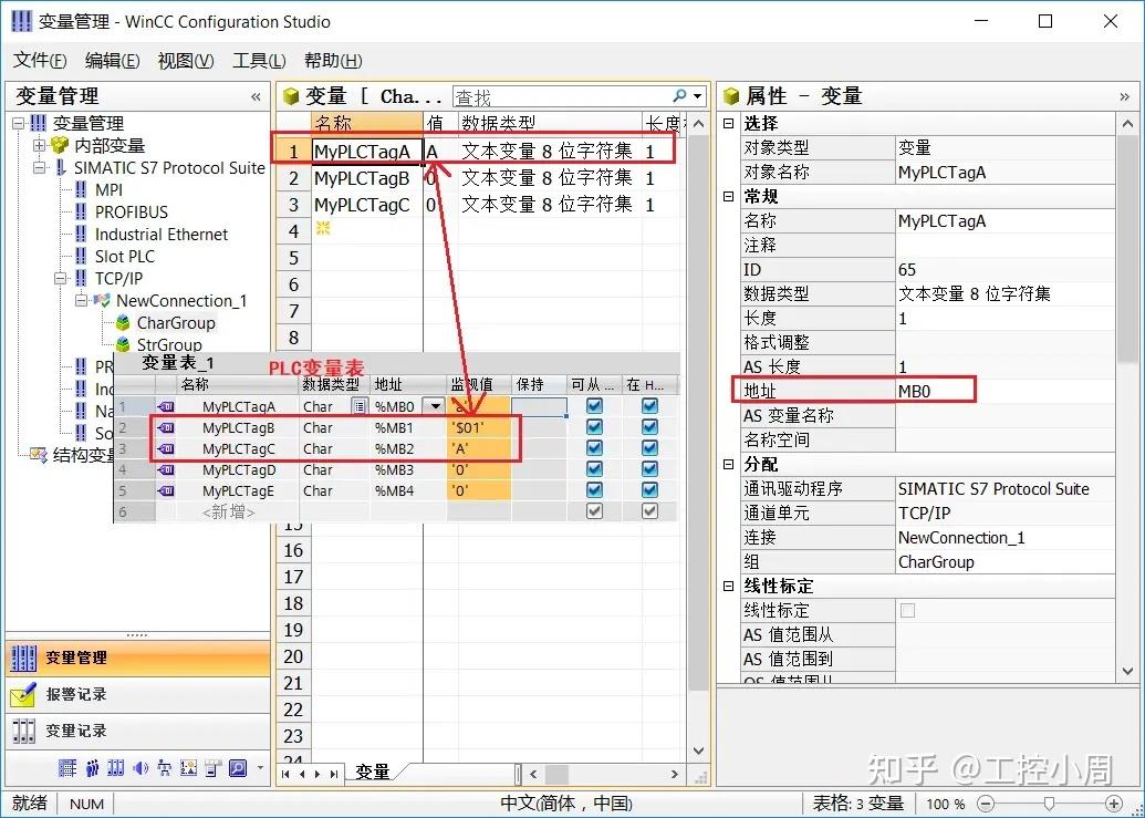 在 WinCC 中如何显示和操作 S7-300/400 中的 CHAR 和 STRING 类型的数据 - 知乎