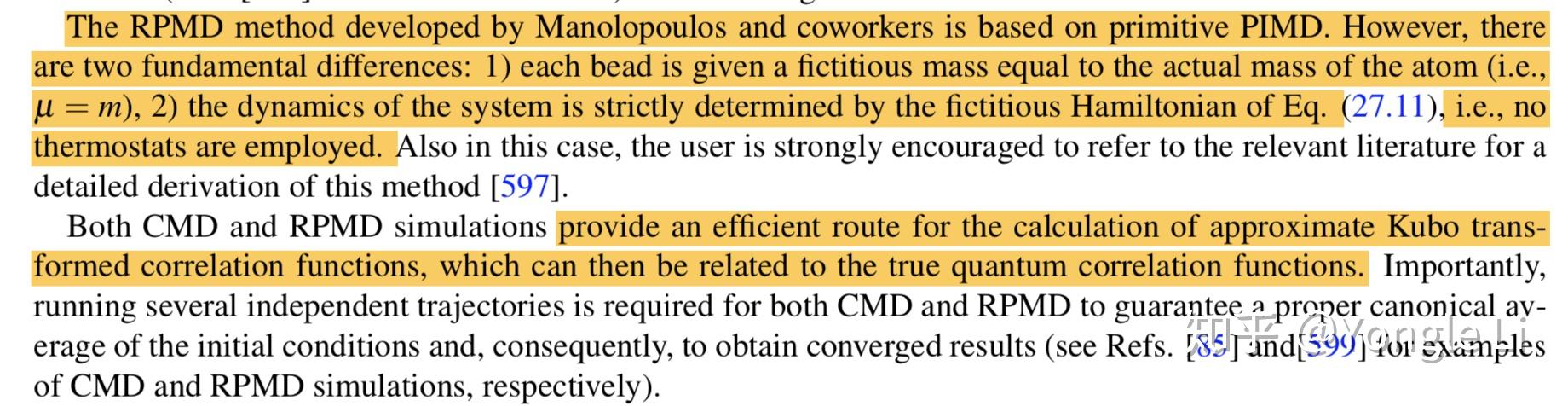 RPMD和PIMD的区别 - 知乎