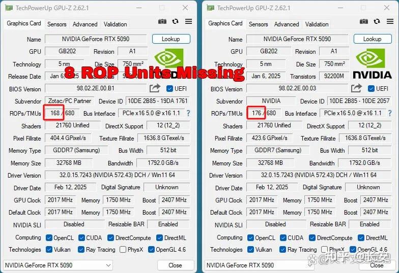 英伟达承认：50系全系列显卡存在芯片级ROPs缺陷事件暴雷 - 知乎