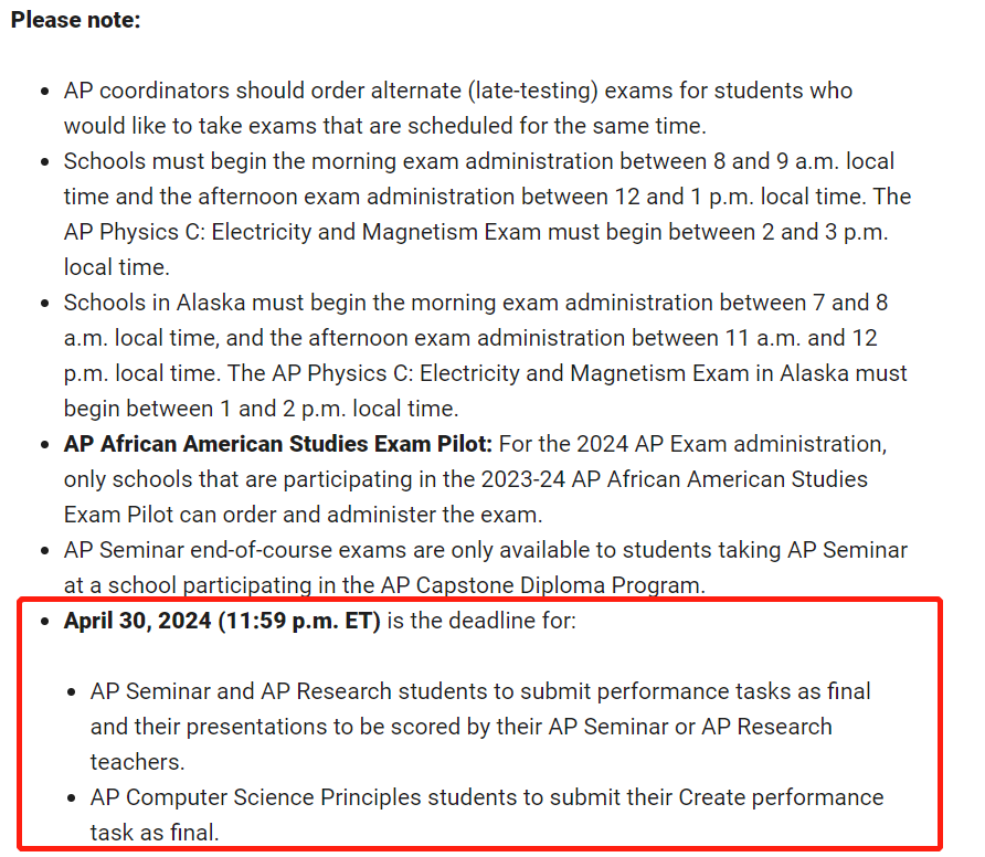 2024年AP考试时间及相关安排 - 知乎