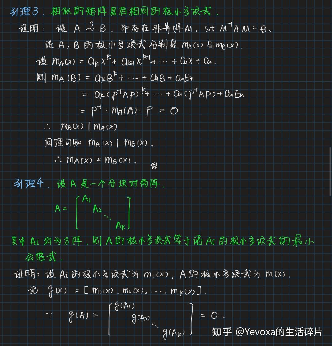 极小多项式与Cayley-Hamilton定理 - 知乎
