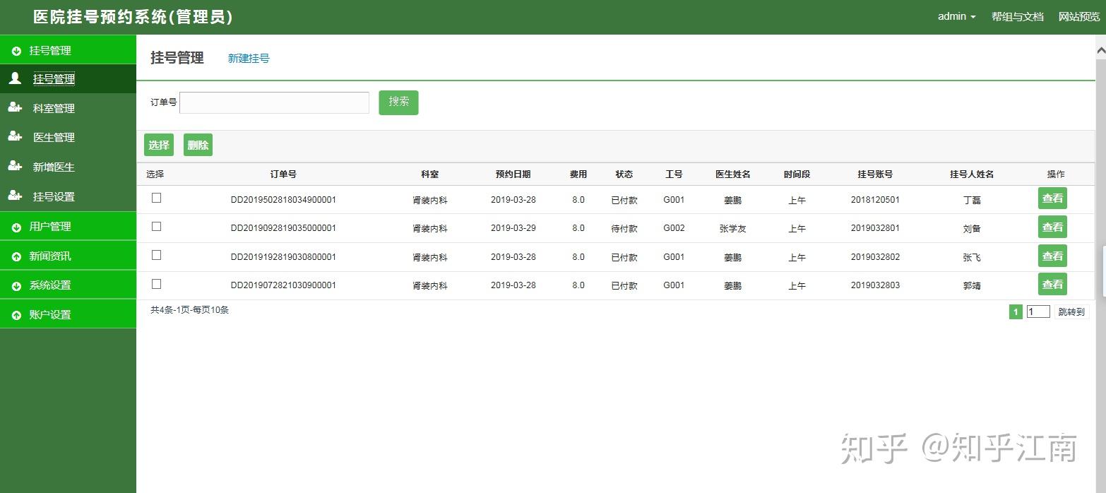 医院挂号预约系统ssmmysql 知乎