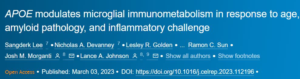 Cell Report | 应用时空组学联合揭示APOE在调节小胶质免疫代谢中的核心作用 - 知乎