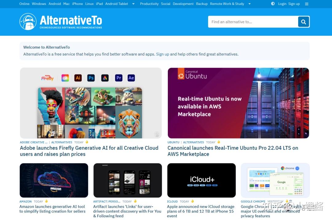 AlternativeTo丨超好用的替代软件推荐网站 - 知乎