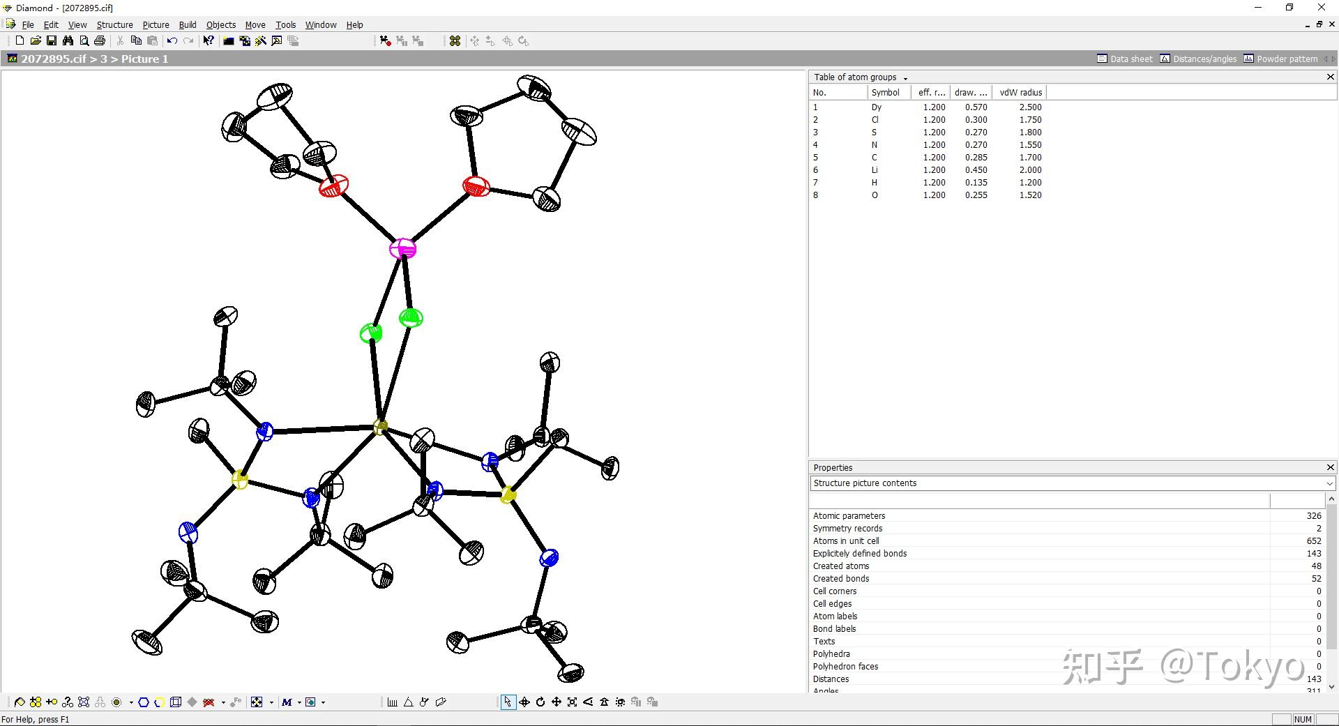 Diamond绘图-绘制Ortep风格的晶体结构图1 - 知乎