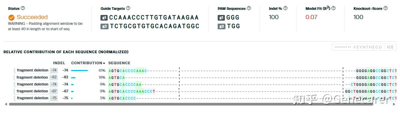 双靶点 sgRNA敲除如何PCR鉴定并举例 - 知乎