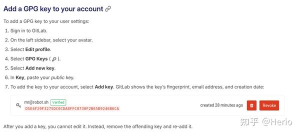 Gitlab和Gihub配置GPG验证 - 知乎