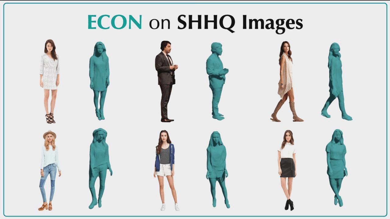 CVPR'23 (Highlight) | ECON: 一个数字人，显式隐式各自表述 - 知乎