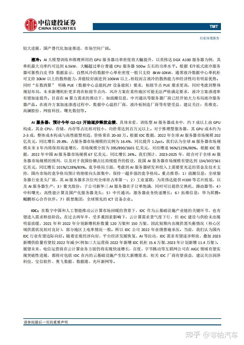 人工智能行业深度报告:算力大时代,ai算力产业链全景梳理 知乎