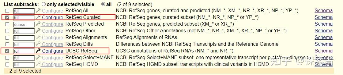 【UCSC Genome Browser】- NCBI RefSeq - 知乎