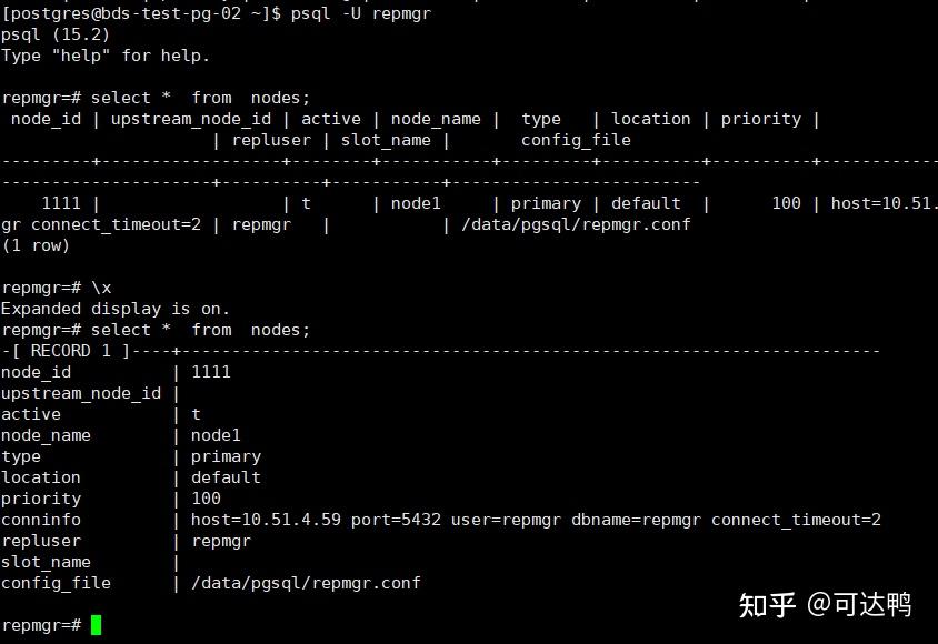 postgresql流复制+repmgr高可用组件+keepalived自动vip漂移实现高可用 - 知乎