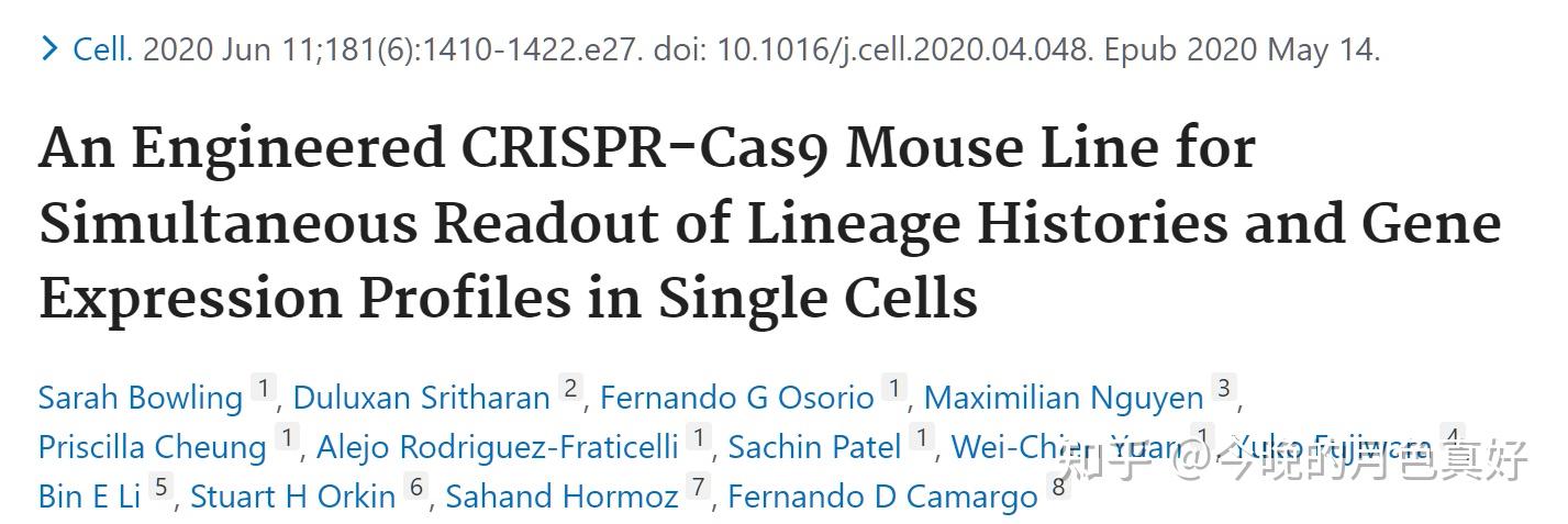 Simultaneous lineage tracing and cell-type identification using CRISPR ...
