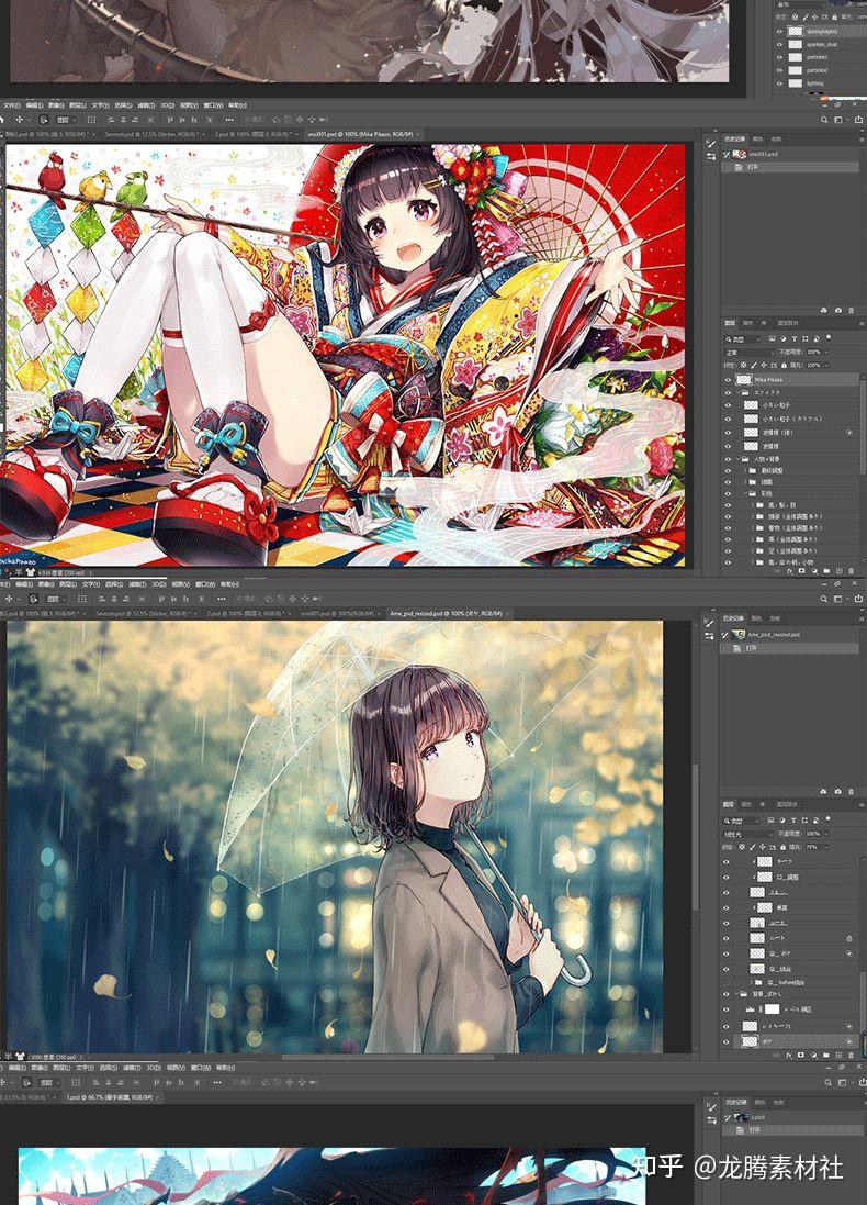 【B45期】92位画师的PSD源文件，赶紧膜拜下！ - 知乎