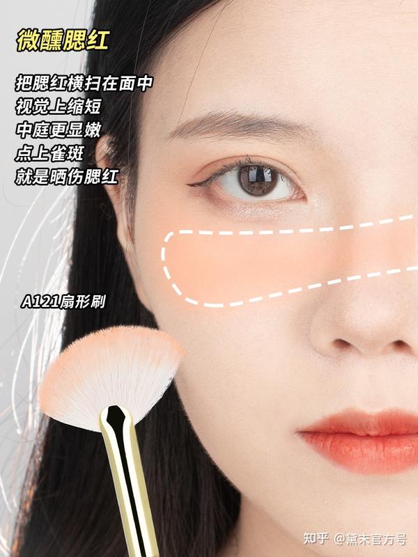 6种腮红画法丨元气少女纯欲氛围一网打尽 知乎