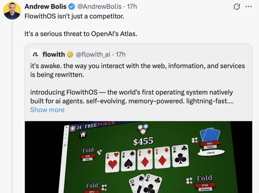全球首个AI Agent操作系统FlowithOS跑分超Atlas，网友：它「杀死」了比赛 - 知乎