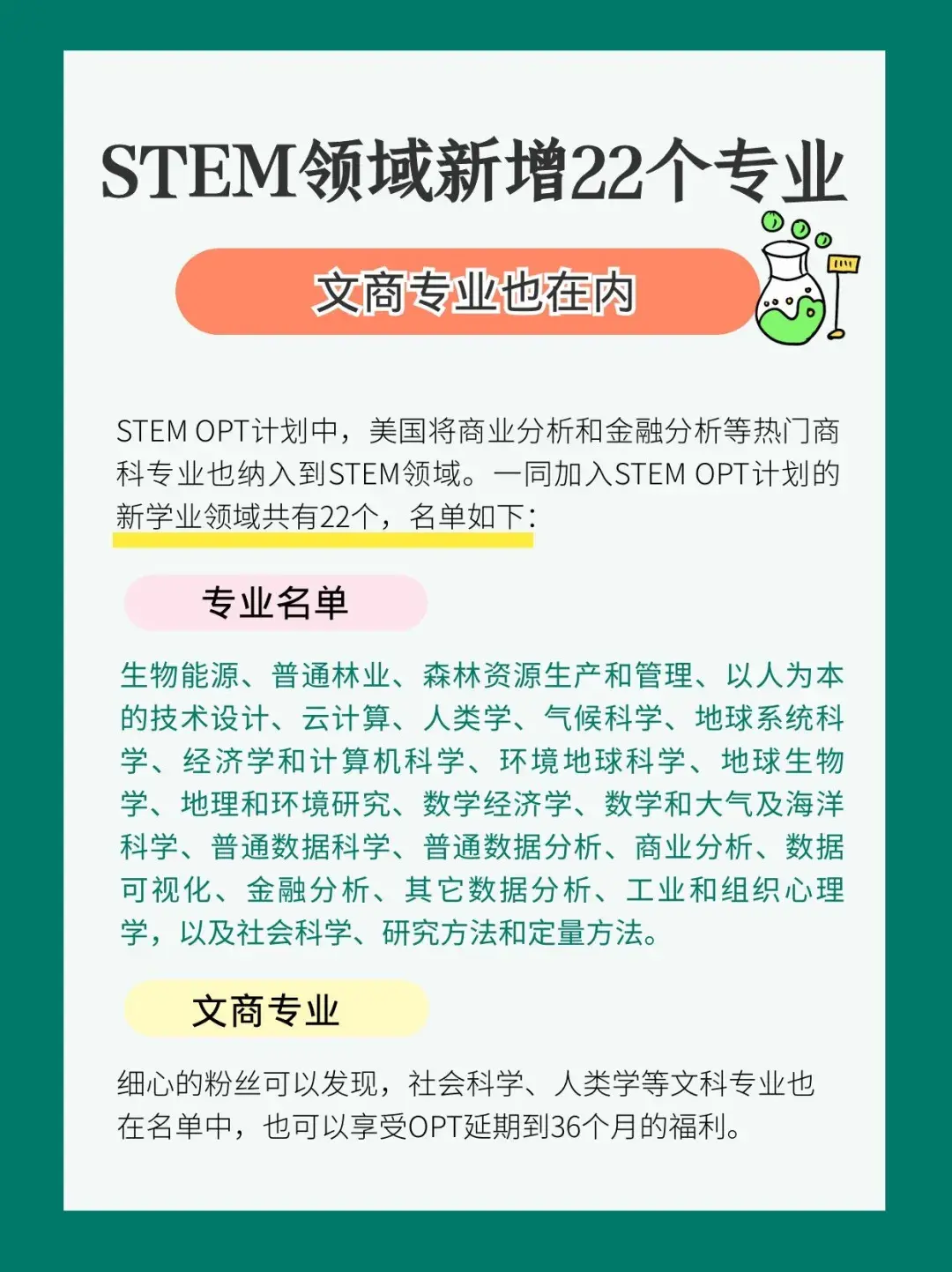 重大利好！留学香饽饽STEM新增22个OPT延期专业！文、商在内！ - 知乎