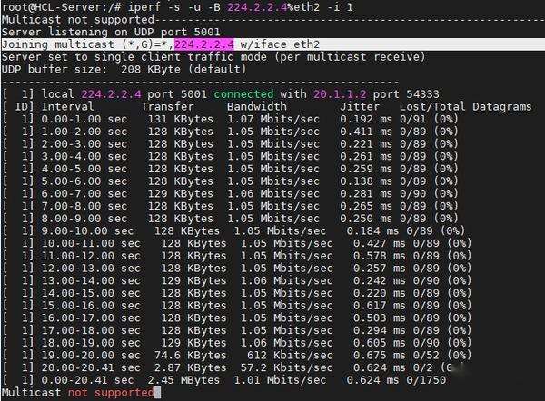 iperf测试组播的命令是什么？通过HCL学习一下 - 知乎