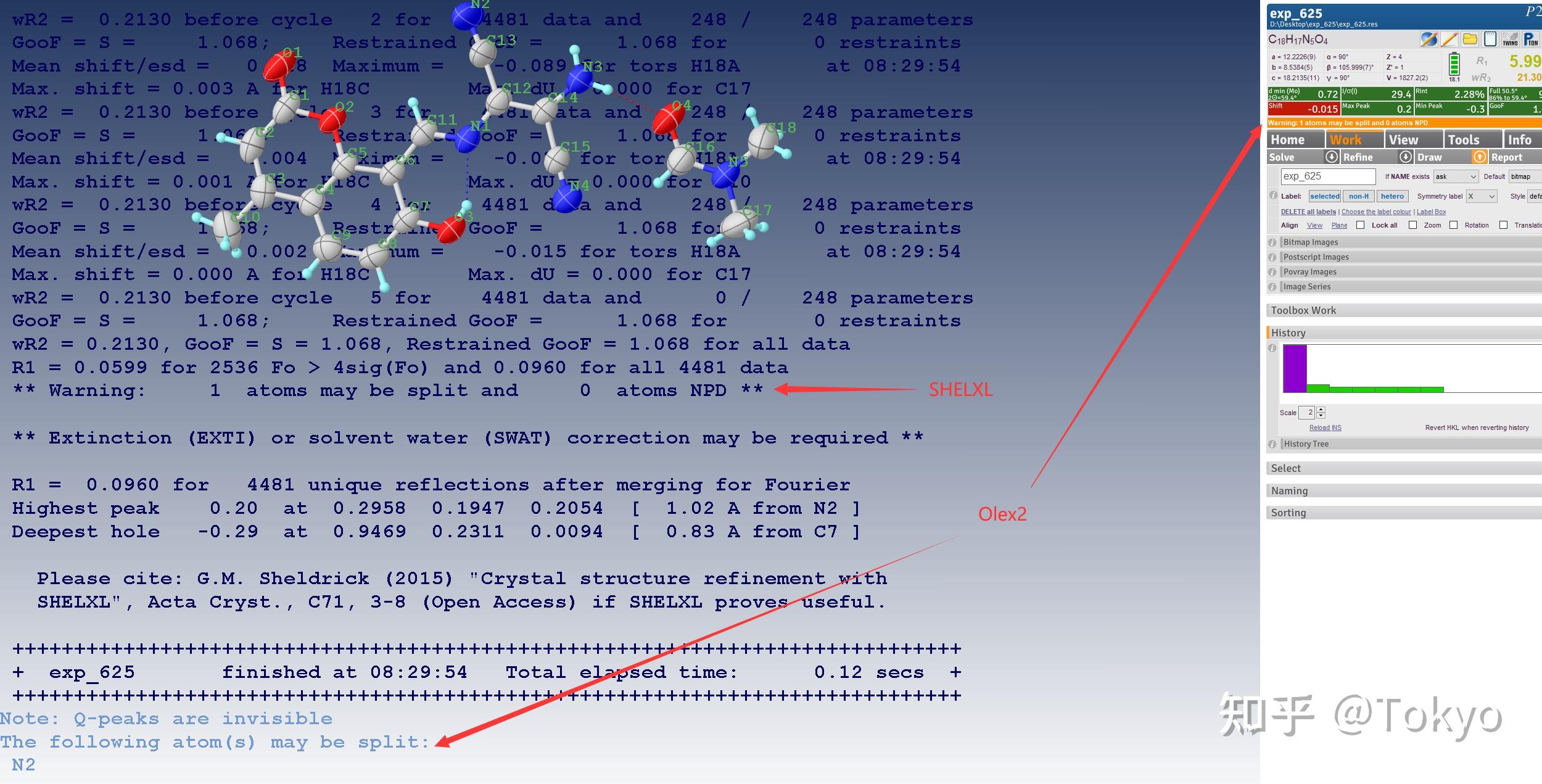 结构精修遇到“The following atom(s) may be split”提示怎么办 - 知乎
