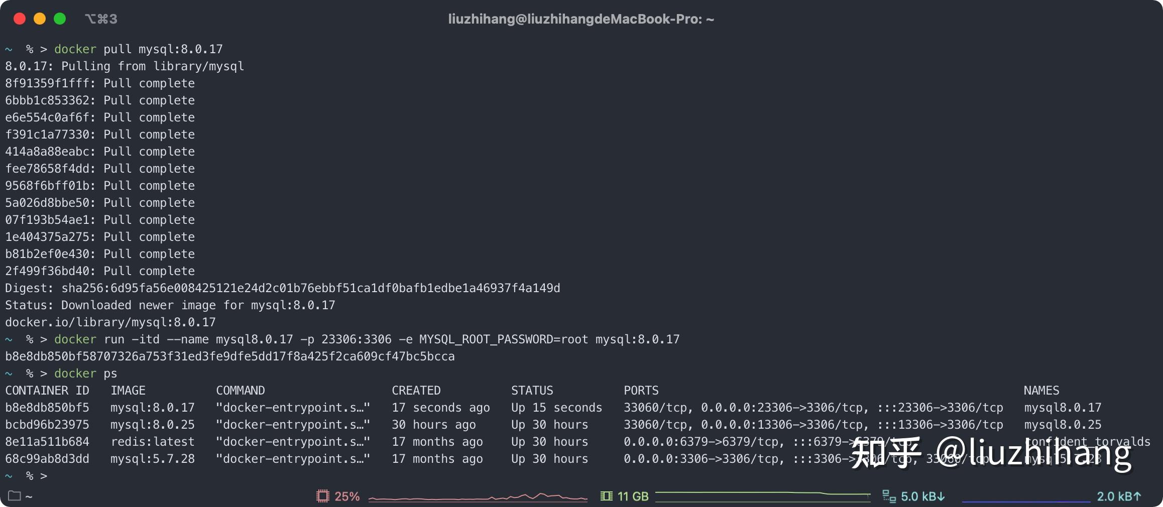 使用 Docker 安装并连接 Mysql 知乎