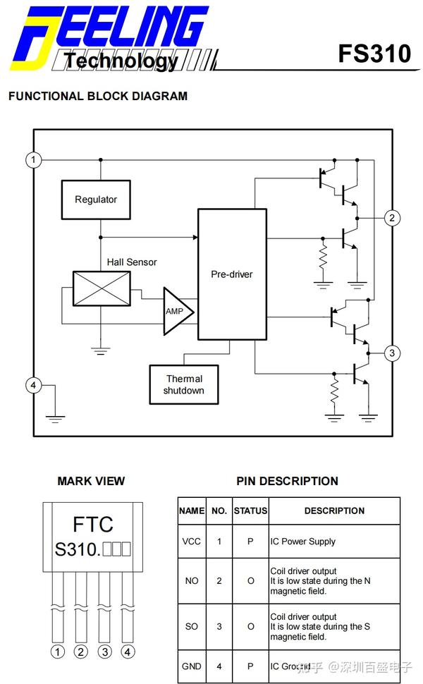 代理台湾远翔 FS310 TO92-4L 单相直流电机驱动集成电路 - 知乎