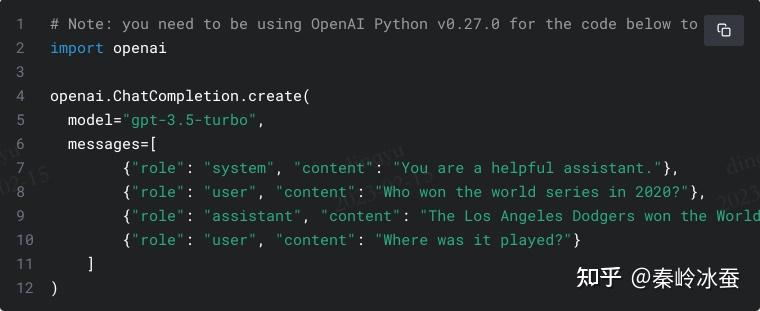 ChatGPT API使用说明官网译文 - 知乎