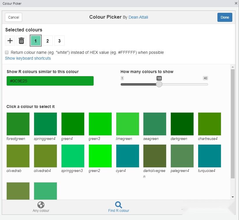 R语言绘图—有趣的颜色拾起(colourpicker) - 知乎